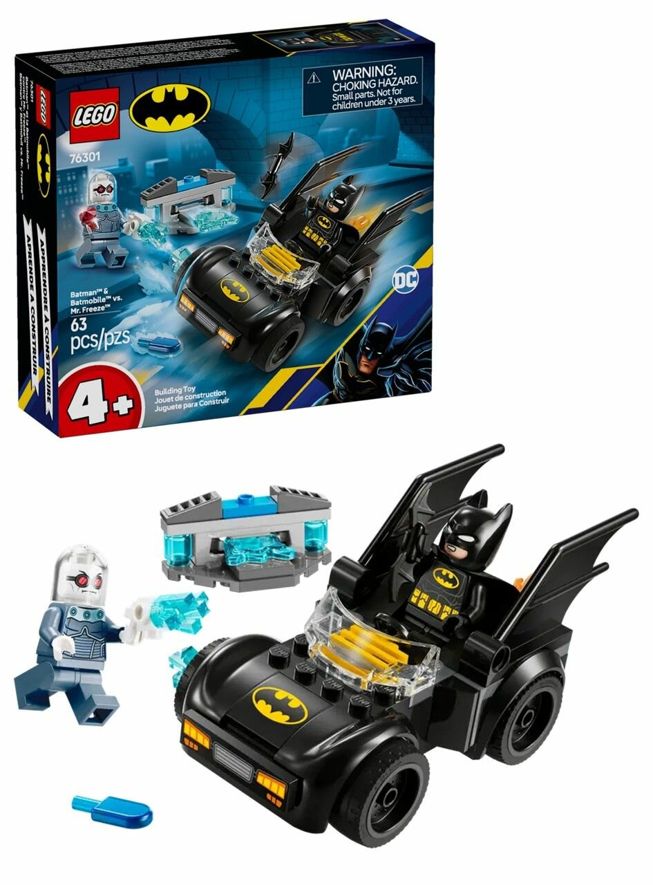 76301 Конструктор LEGO Super Heroes DC Batman & Batmobile vs Mr. Freeze Бэтмен на Бэтмобиле против мистера Фриза 63 детали