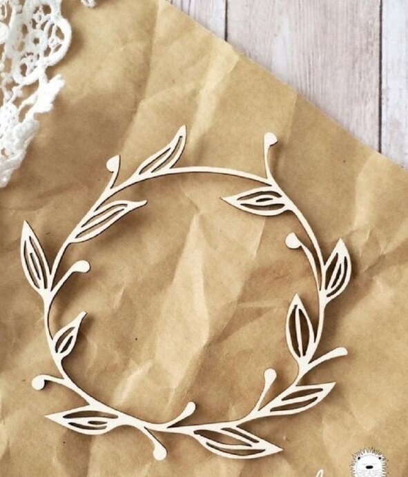 Чипборд LM-VR29 Веночек Простой с Листьями №2