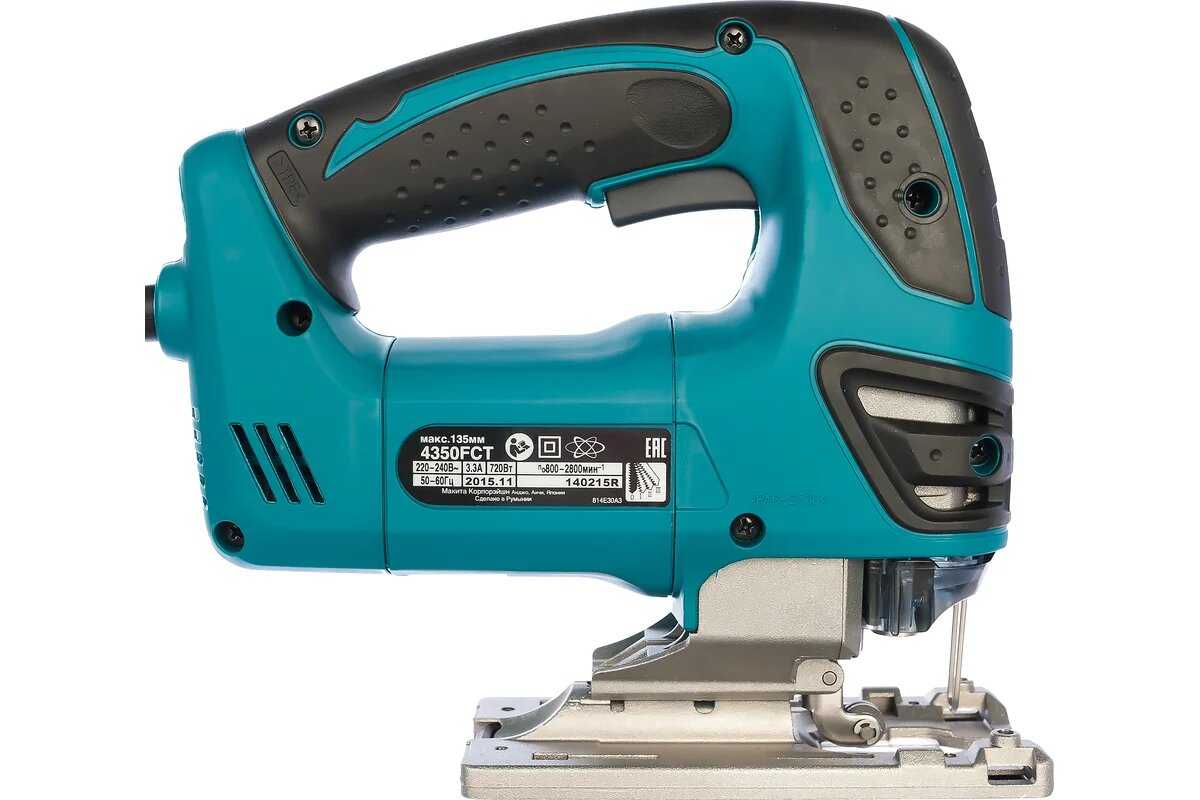 Лобзик Makita 4350FCT, 720Вт, 800-2800 ход/мин, сетевой, синий