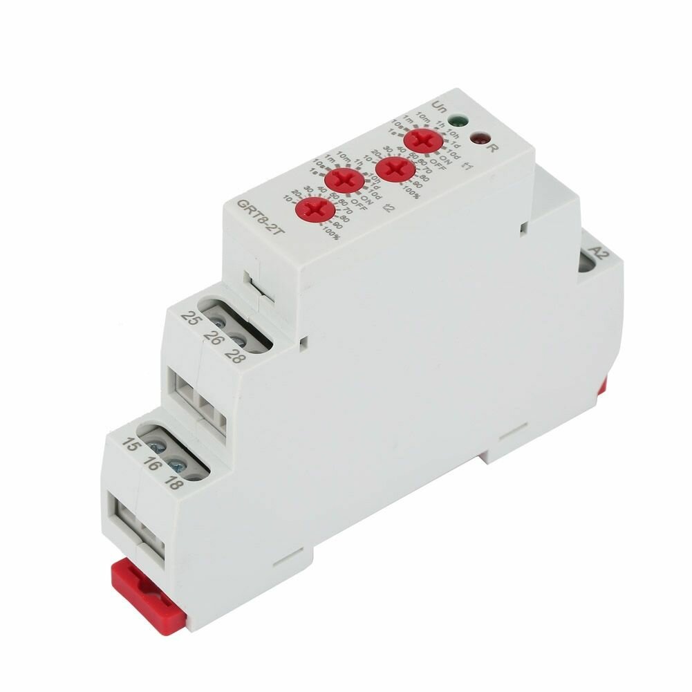 GRT8-2T Mini Din Rail Двойное реле времени задержки включения AC DC 12 В-240 В Регулируемый модуль управления временем