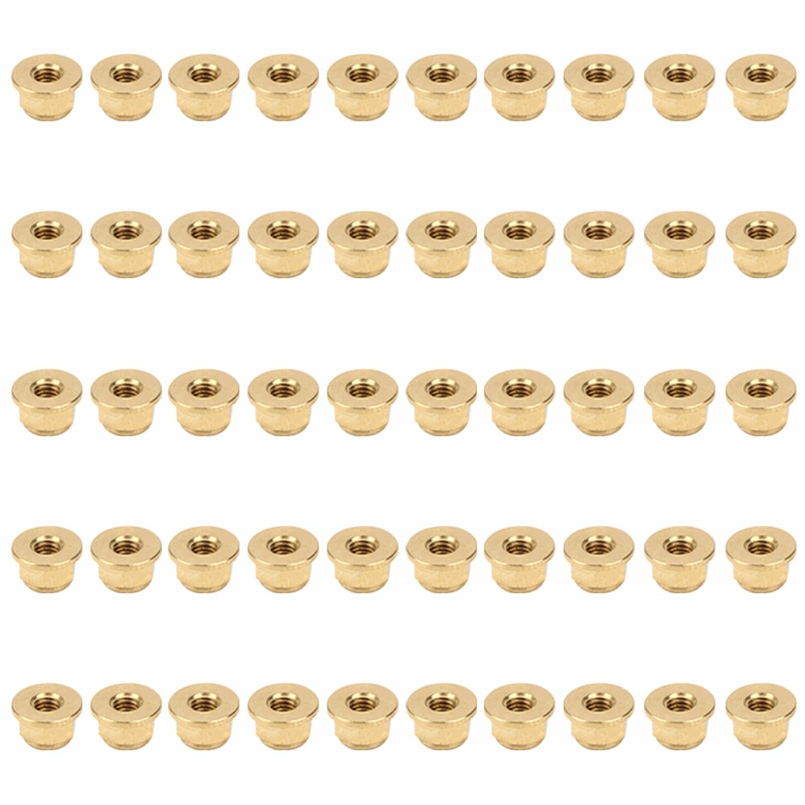 50 шт. M4 Медные фланцевые гайки