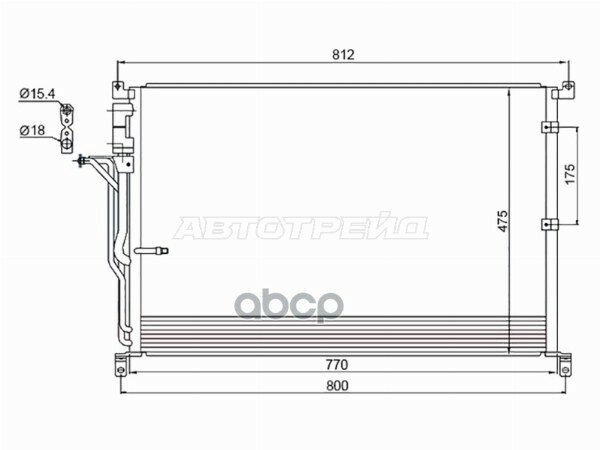 Радиатор кондиционера AUDI A8 02-10 Sat арт. ST-AD02-394-0