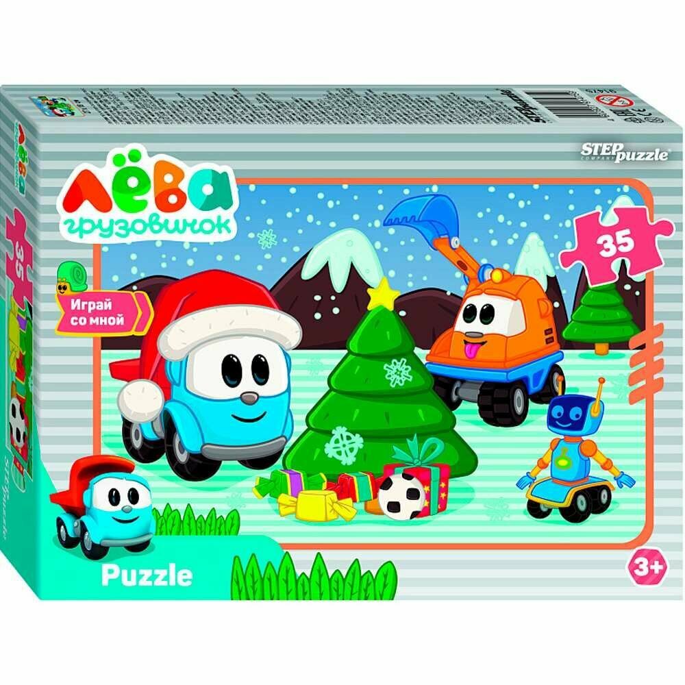 Пазл Step Puzzle "Грузовичок Лева", Друзья, 35 деталей (91475)