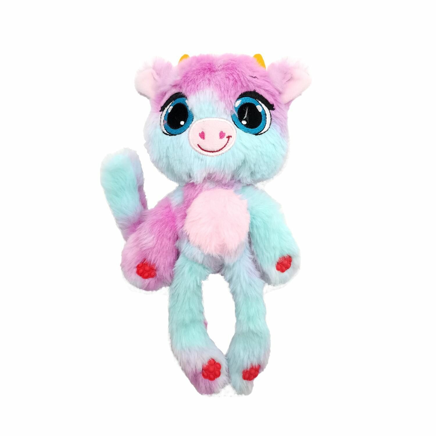 Мягкая игрушка BubblePops Вишневая коровка 23 см, ароматизированная, лапки с функцией Pop It (2402005/10)