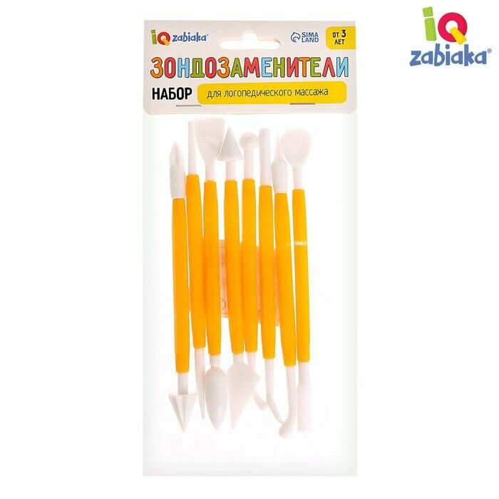 Набор для логопедического массажа ZABIAKA "Зондозаменители", разборные, 8 шт