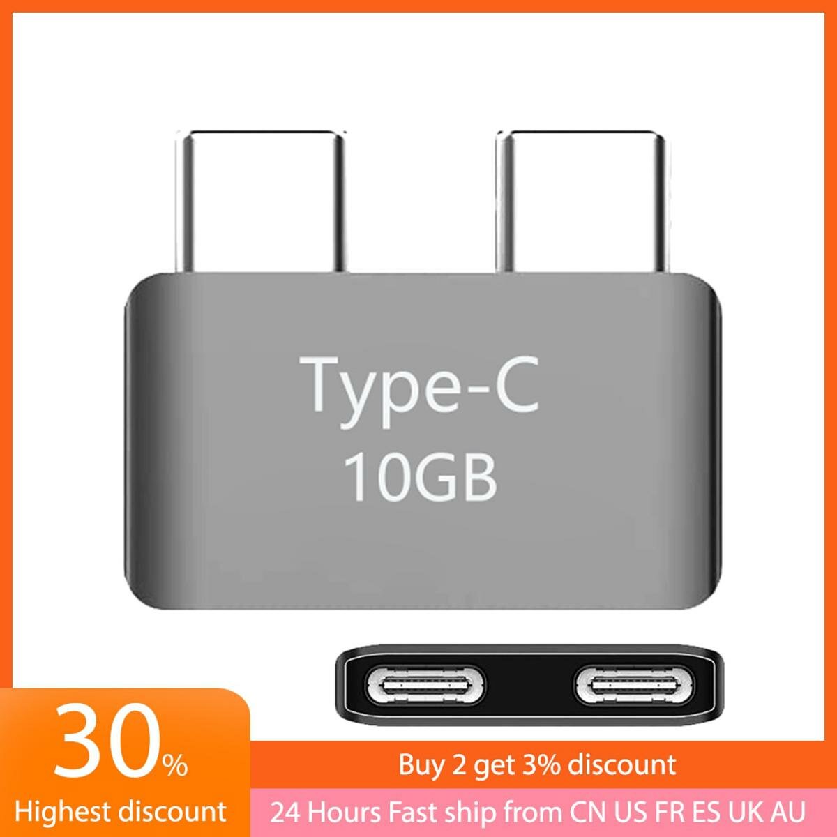 Двойной короткий удлинитель Type-C USB C Thunderbolt 3 Female to Male адаптер расширения разъем USB концентраторы 5K Вид