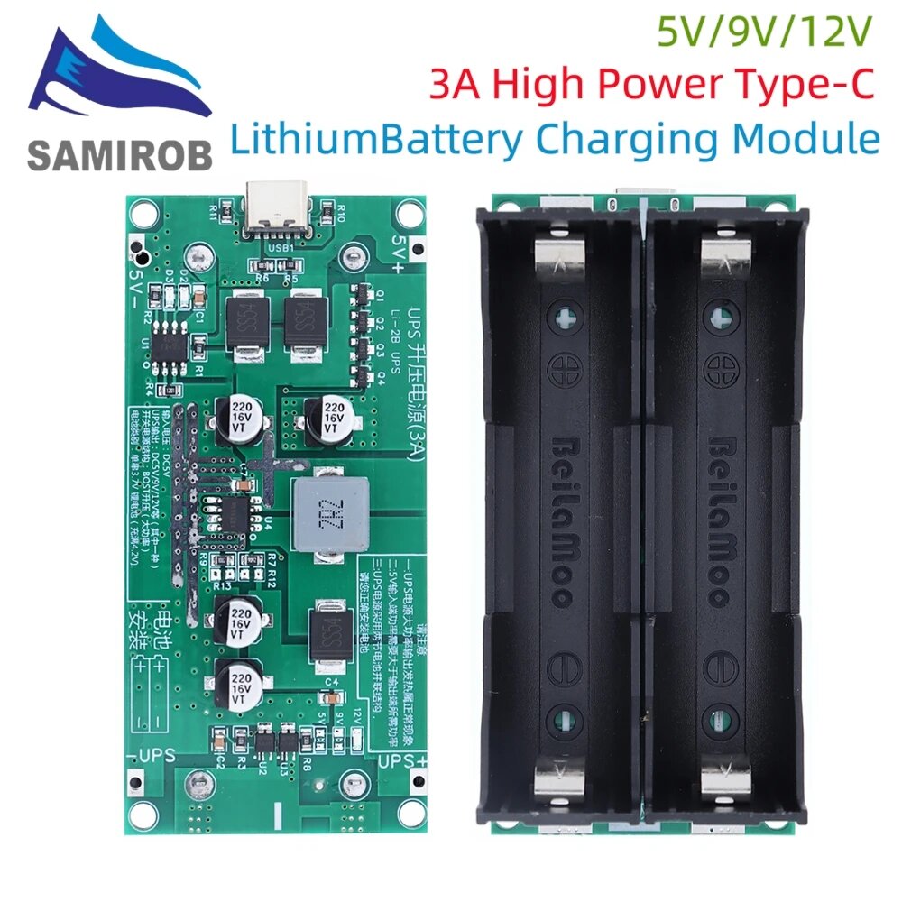 Модуль UPS SAMIROB 5V 3A для 18650 — фото 1