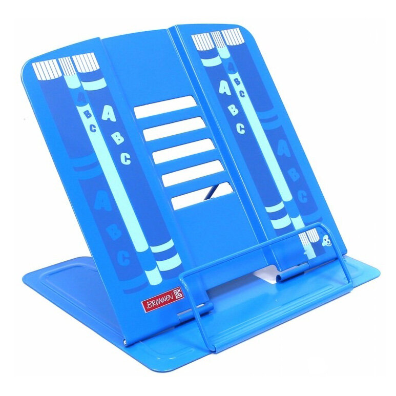 Подставка для учебников и книг BRUNNEN (Германия) металл, 16.3 х 17 см, синяя
