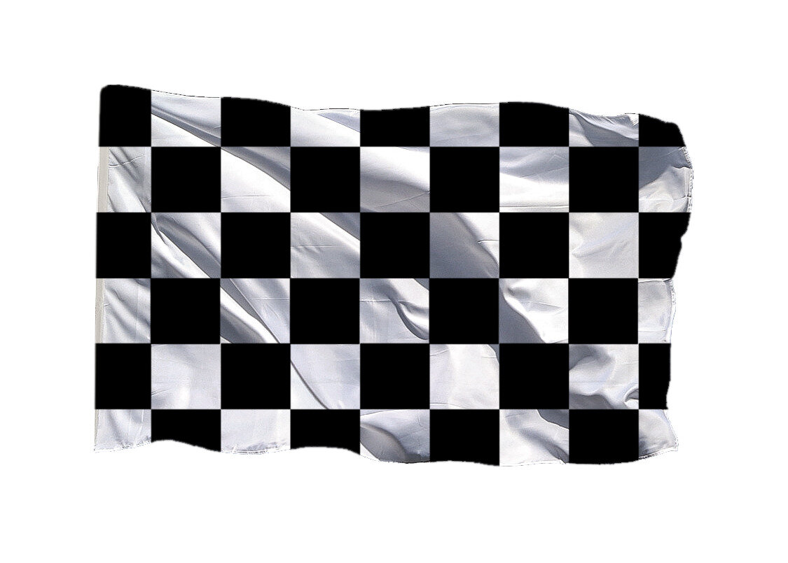 Финишный флаг на шёлке, 70х105 см - для ручного древка