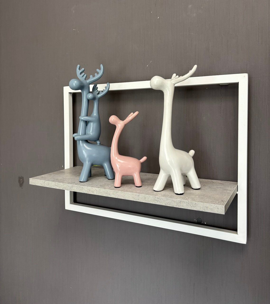 Настенная полка ORBIS Лофт, металл, ЛДСП, универсальная, для книг, декор, 55x40x21 см