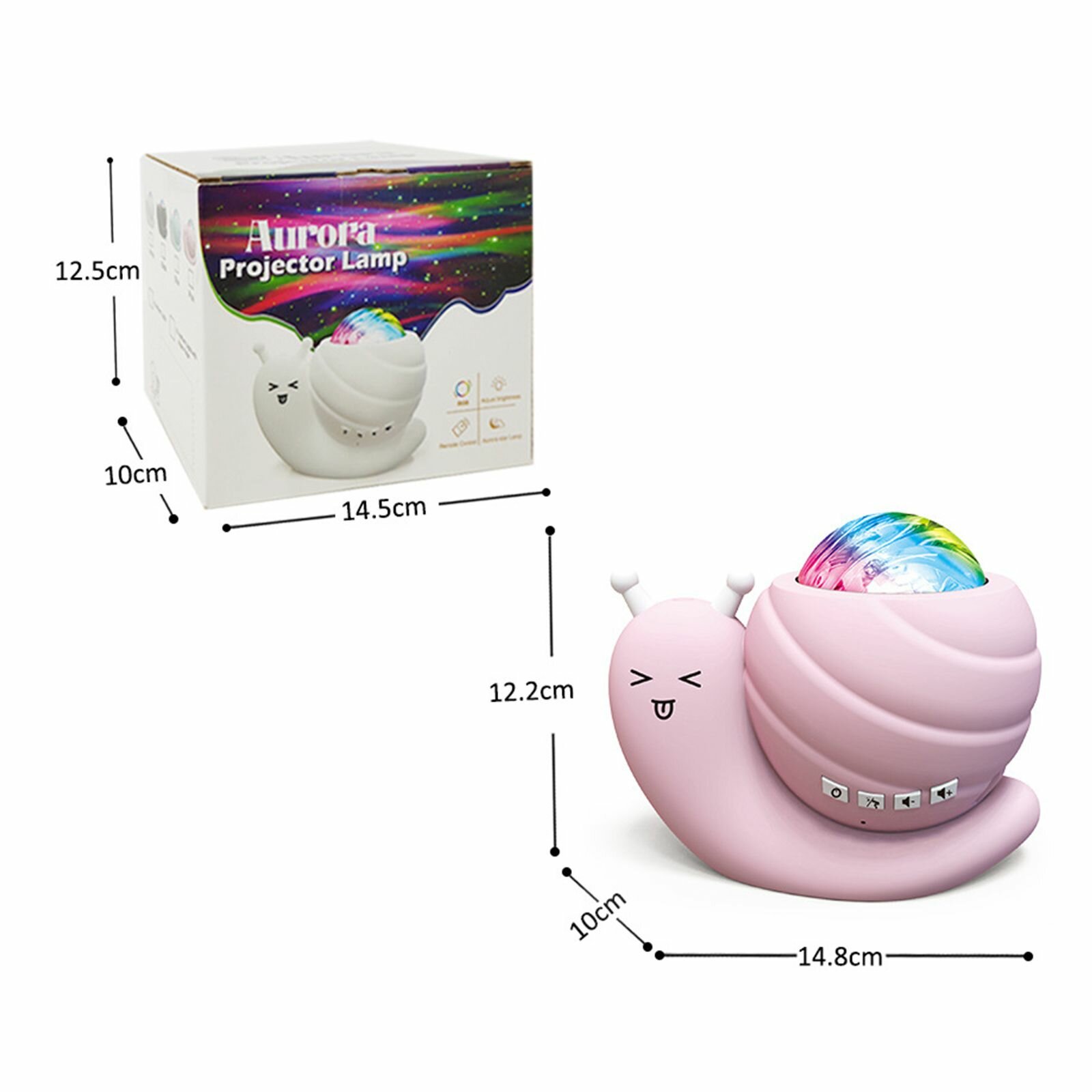 Ночник с Bluetooth динамиком, проектор звездного неба Snail Starry Sky Креативный подарок для спальни