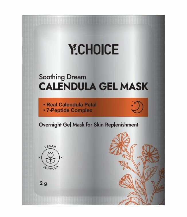 Гелевая маска Y. CHOICE Soothing Dream, с календулой и церамидами, ночная, 5 шт