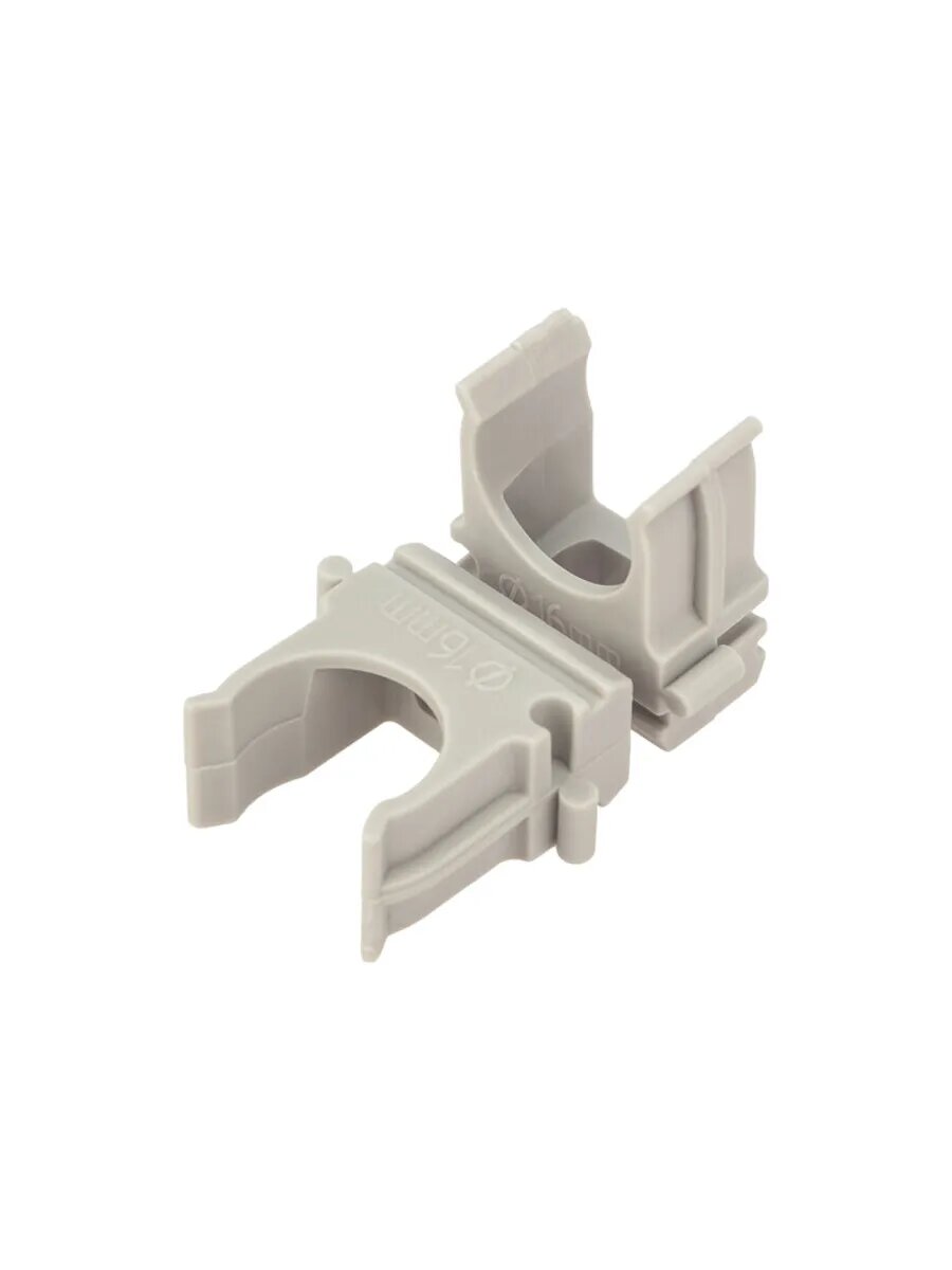 Крепеж-клипса для трубы 16мм серая 100шт