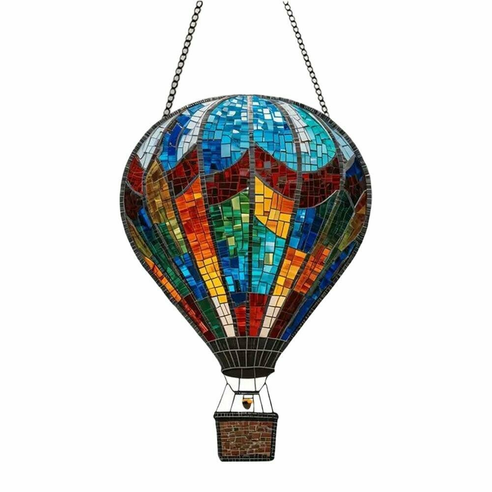 Воздушный шар сердце, акриловая подвеска в виде шара