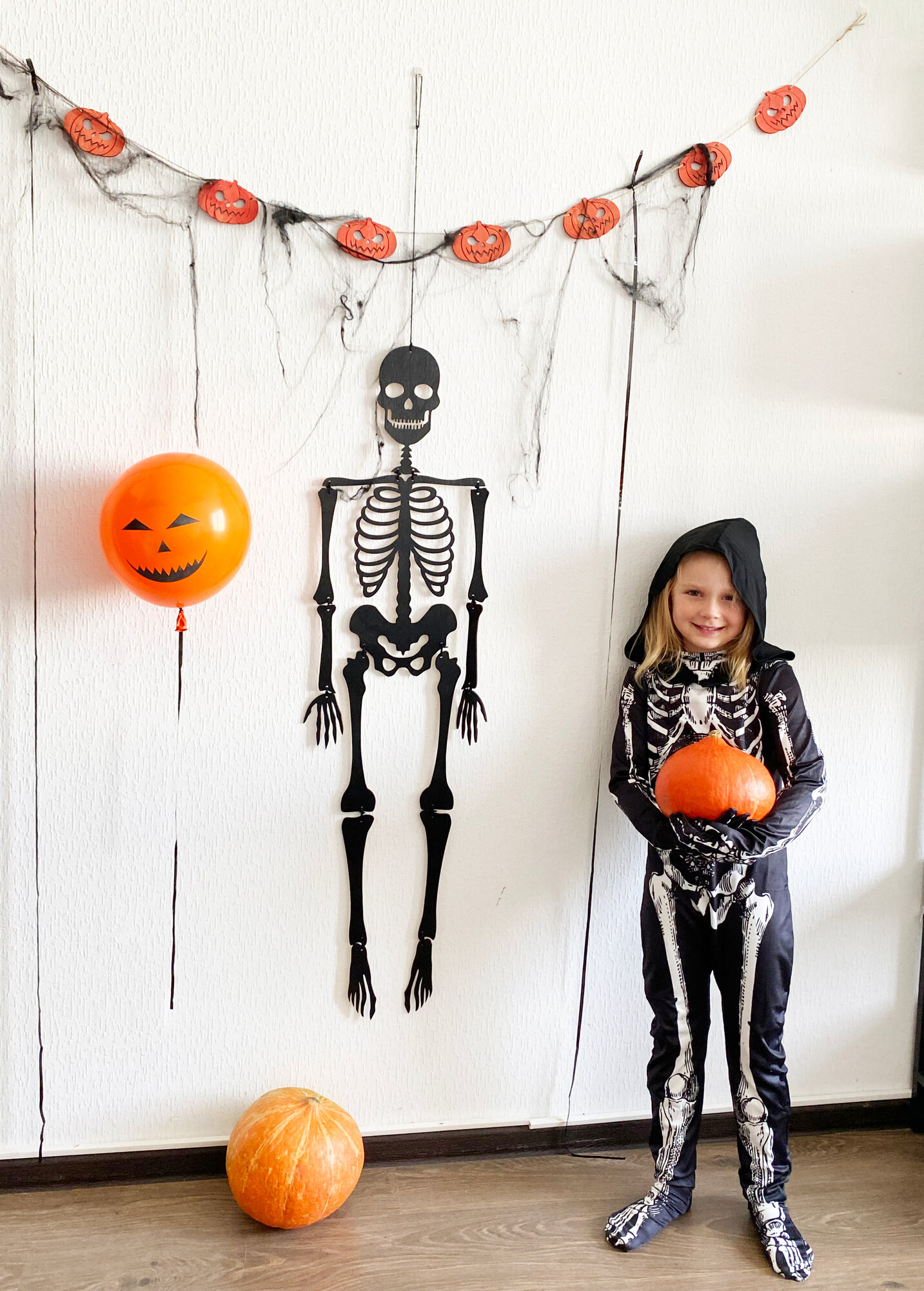 Большой скелет подвесной на Хэллоуин, декор Halloween