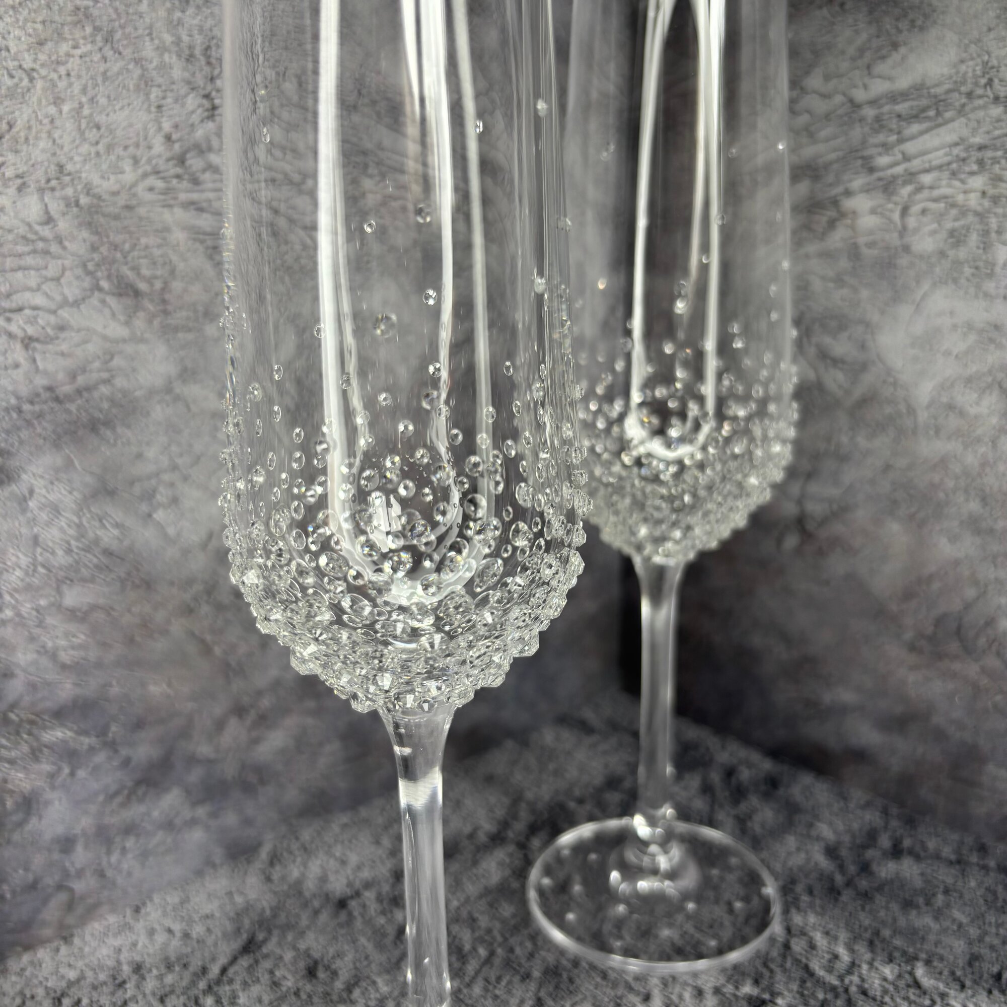 Свадебные бокалы ручной работы блестящие ,2 шт