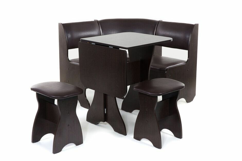 Кухонный уголок Betel Тюльпан Мини Однотон Венге/Борнео умбер