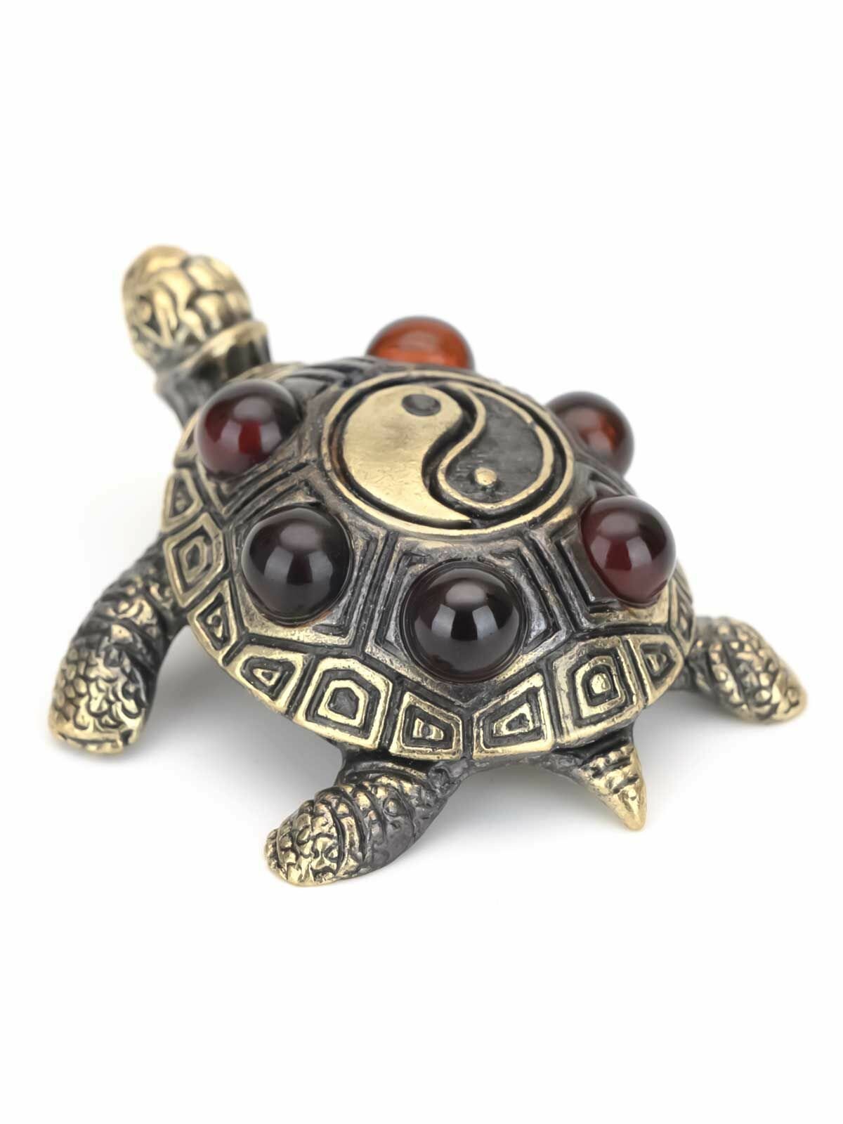 Сувенирная фигурка - Черепаха Инь-Янь, Балтийский Янтарь, 1,5 см