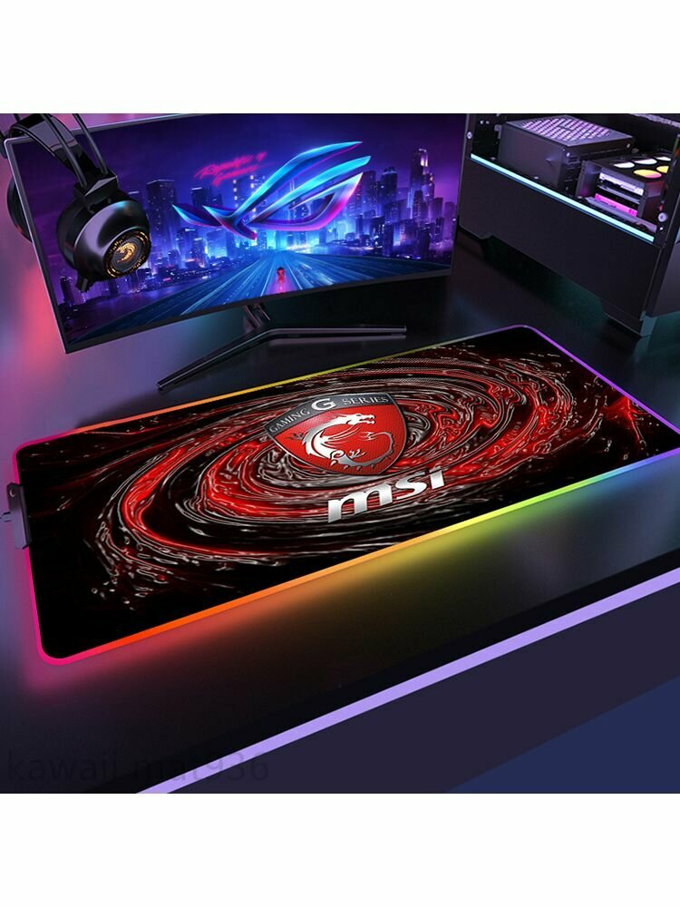 Коврик для мыши MSI Large-Scale Gaming, с подсветкой, 40 см x 90 см