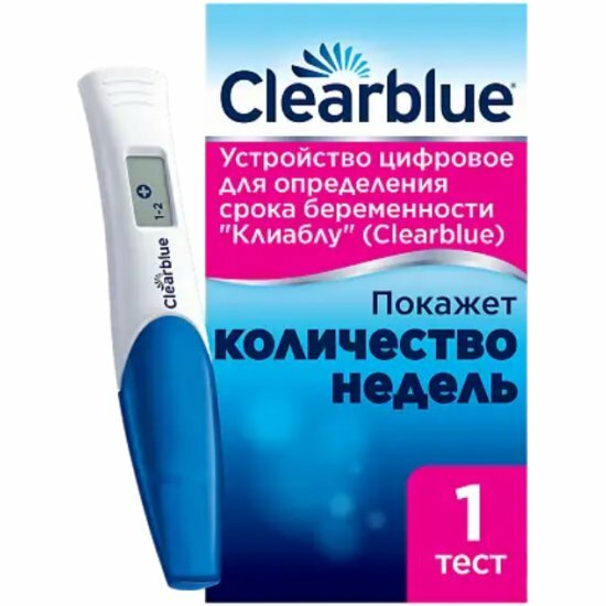 Тест для определения срока беременности Clearblue , 1 цифровой тест