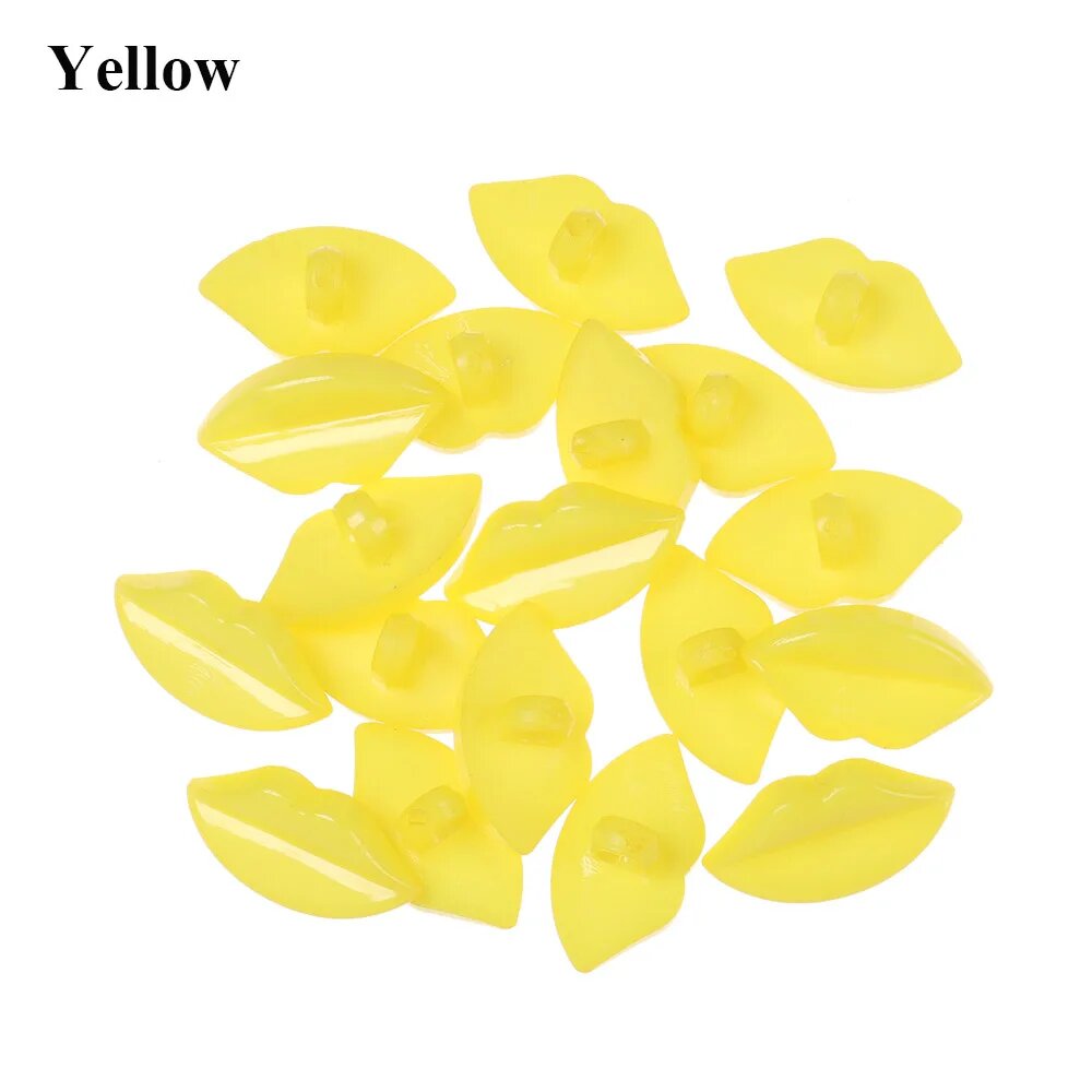 20 шт. пластиковые губы для кукол, Yellow, Желтый