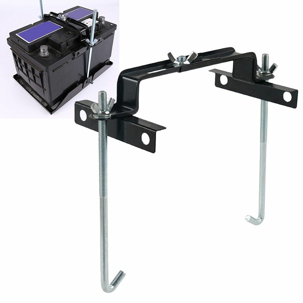 Прочный регулируемый кронштейн для крепления аккумулятора надежно фиксирует вашу батарею без усилий