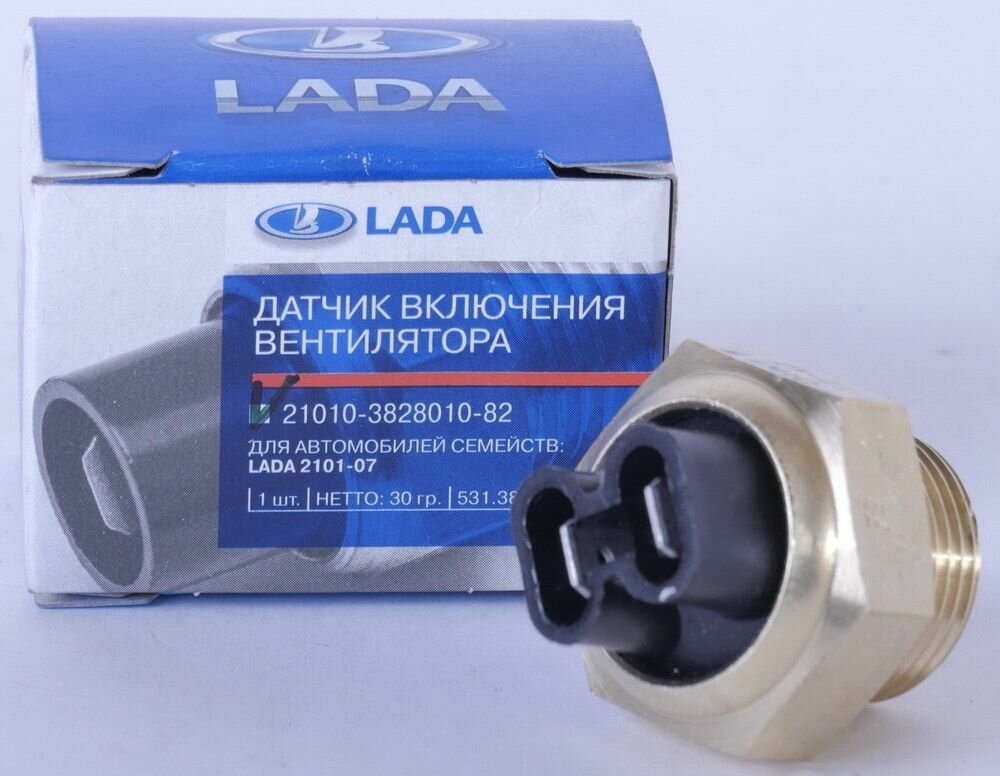 Датчик включения вентилятора 92-87 гр. ВАЗ 2101-2107 (ТМ-108) ф/уп. ВАЗ