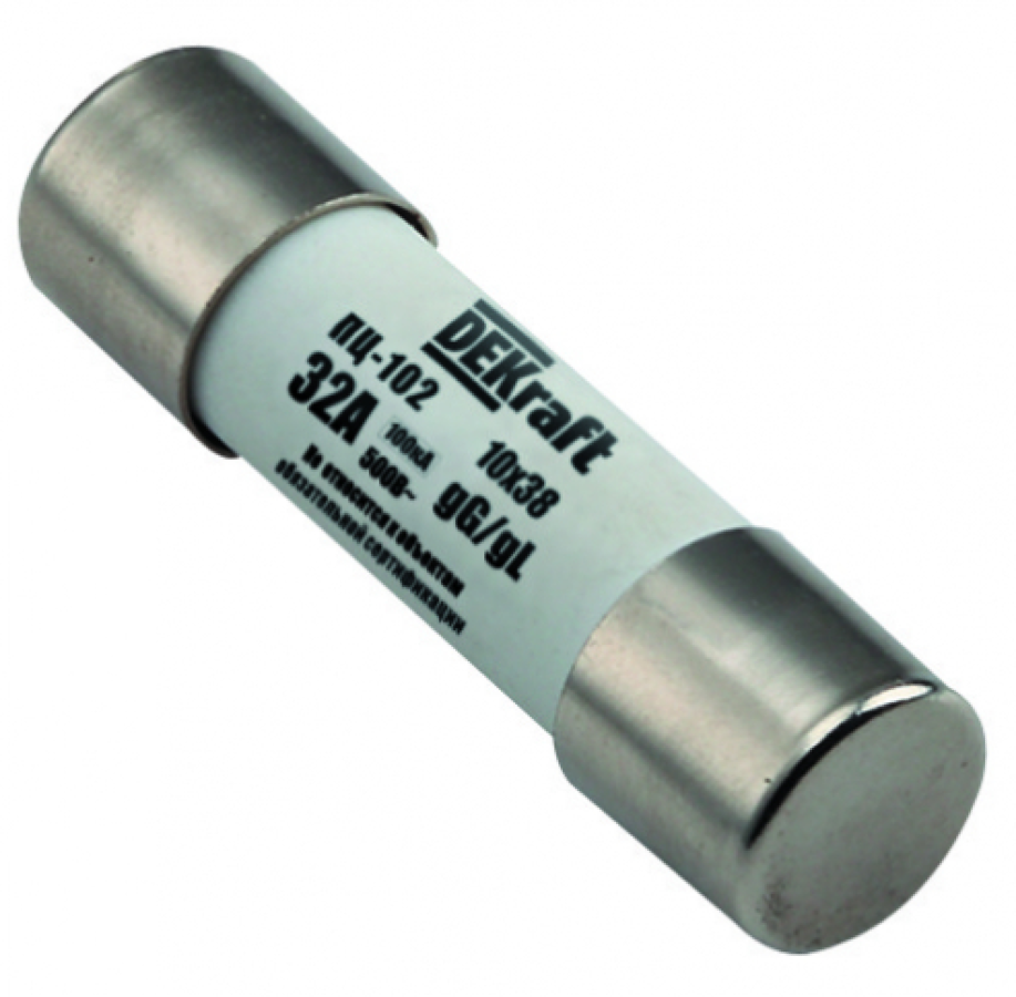 Вставка плавкая DEKraft / Де Крафт ПЦ-102 цилиндрическая 25А 10x38мм, 21368DEK / предохранитель