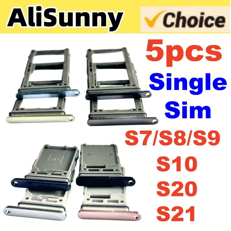 5 шт. одиночный лоток для SIM-карты для SamSung S10 S21 S20 S7 S8 S9 Note8 Note9 S23 5x S21 S21Plus