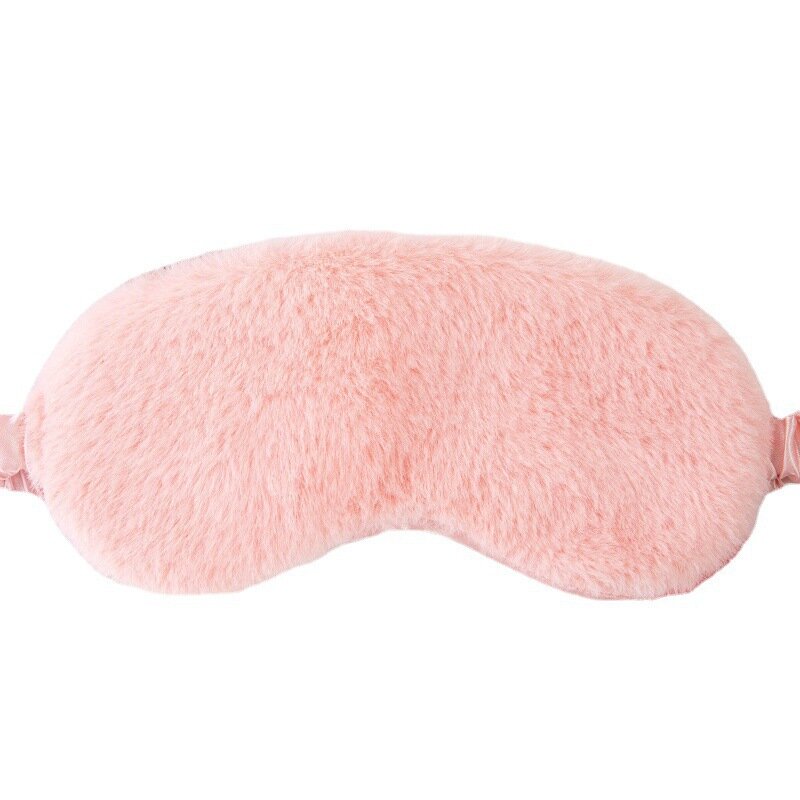 Мягкая и уютная плюшевая розовая маска для сна, светонепроницаемая повязка на глаза, удобная повязка для сна в путешествиях, для сна и отдыха, унисекс, для детей и взрослых