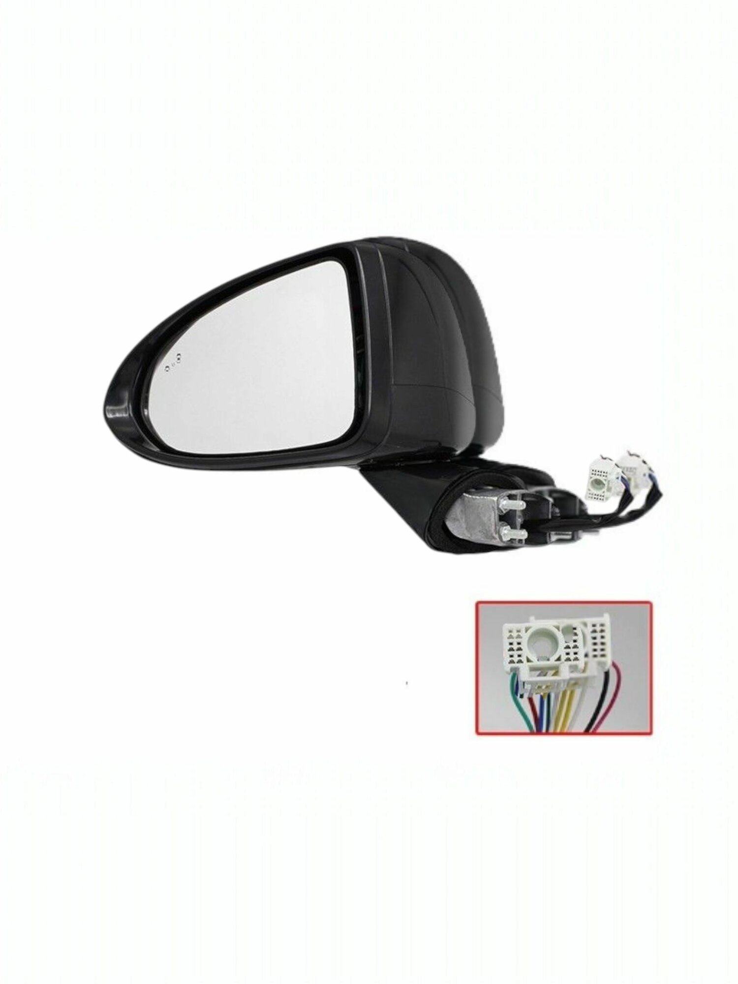 Зеркало боковое левое электрическое (с обогревом) Хендай Соната 19-23 (Hyundai Sonata) регулировка/повторитель поворота/складывание/слепая зона 10 контактов SAT