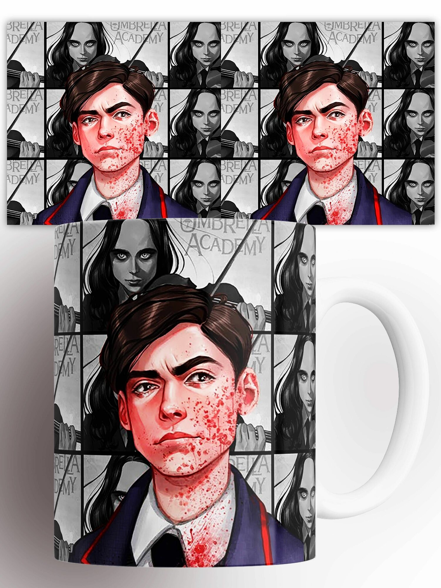 Кружка Академия Амбрелла Номер пять 5 Ваня The Umbrella Academy сериал на подарок с принтом 330 мл