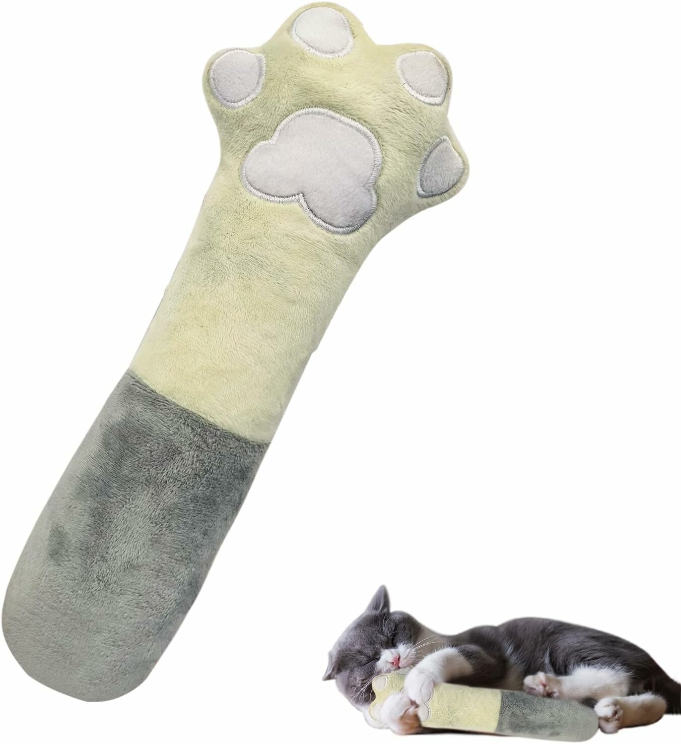 DINGXIAN Игрушка для кошек в виде лапки, с кошачьей мятой и шуршащим звуком, прочная, с сизалевой точилкой для когтей, для игр и тренировок