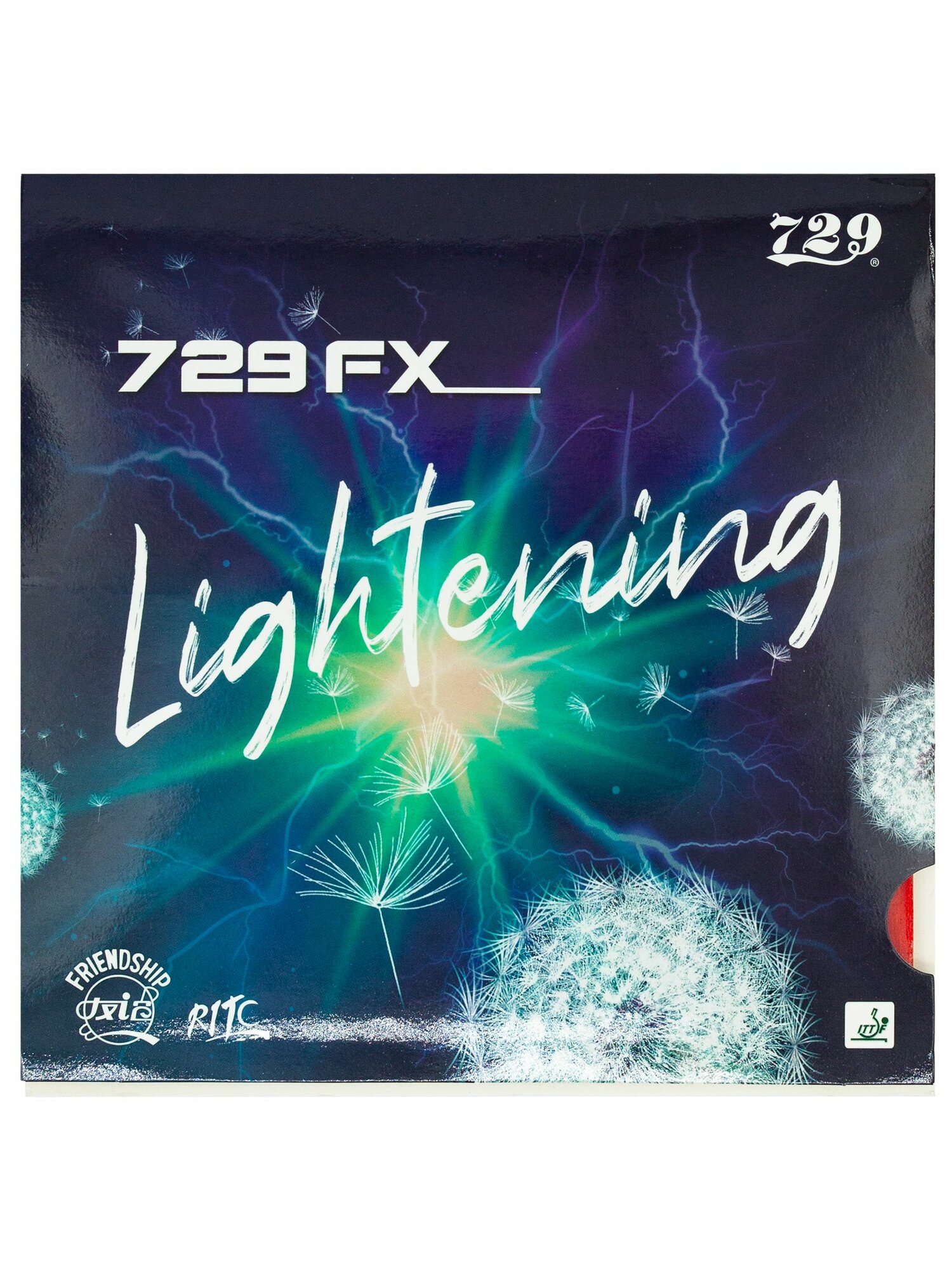 Накладка для ракетки настольного тенниса 729 FX Lighting (yellow sponge), Красный, толщина губки 2,0