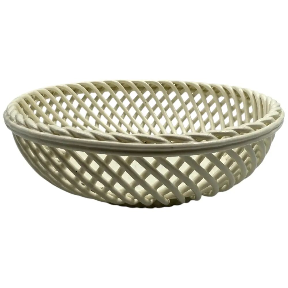 Сухарница "Ажур", 17 см, фарфор, 1980-1991 гг, Кировский завод (?), СССР