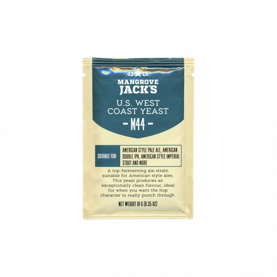 Дрожжи пивные "Mangrove JACK*S" "US West Coast M44", 10 грамм