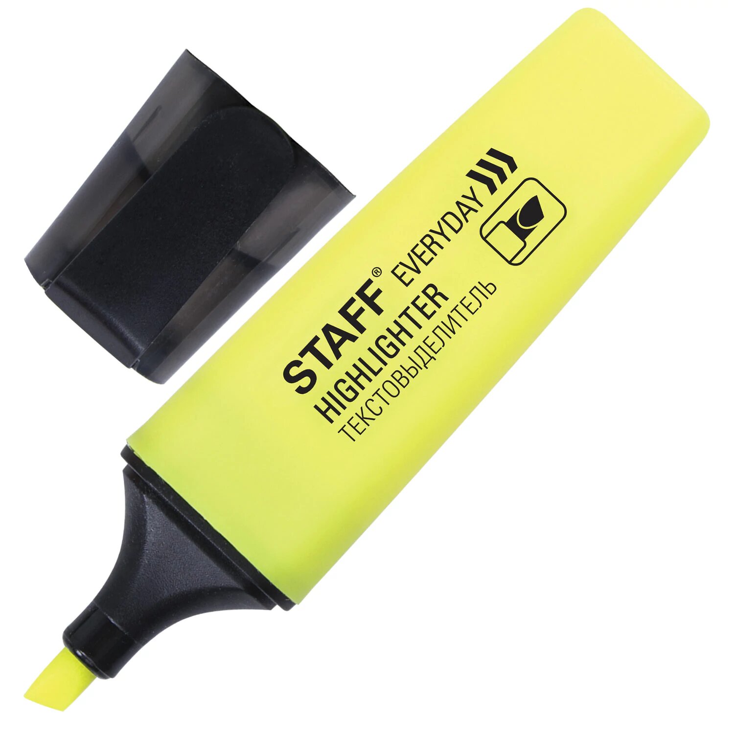 Текстовыделитель STAFF "EVERYDAY HL-638", желтый, линия 1-5 мм, 151638, 12шт.