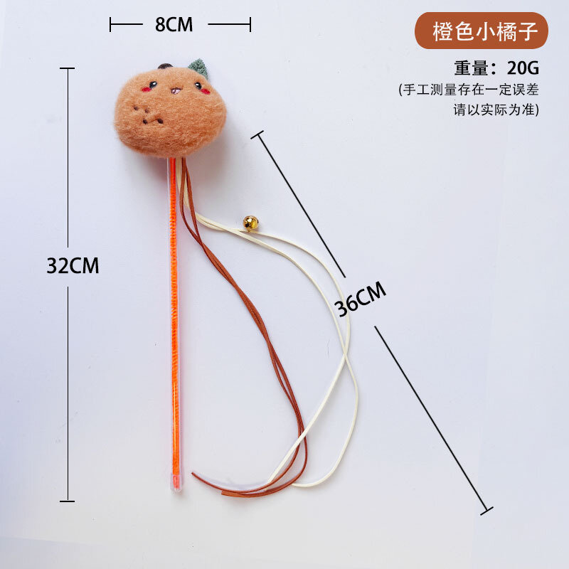 Трансграничный милый питомец фруктовый забавный кошачий стержень мультяшный плюшевый колокольчик вокальная игрушка