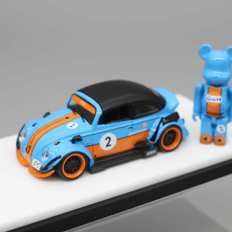 HKM 1:64 Volkswagen Beetle RWB GULF Модель автомобильного сплава