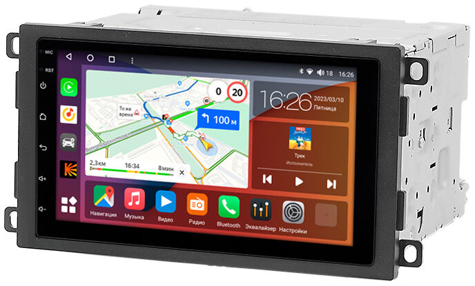 Штатная магнитола Chevrolet Express 2, Avalanche, Blazer 2, Cavalier 3, Impala 8, Suburban, Tahoe, Tracker 2, TrailBlazer 2001-2009 Canbox EVO 5821-RP