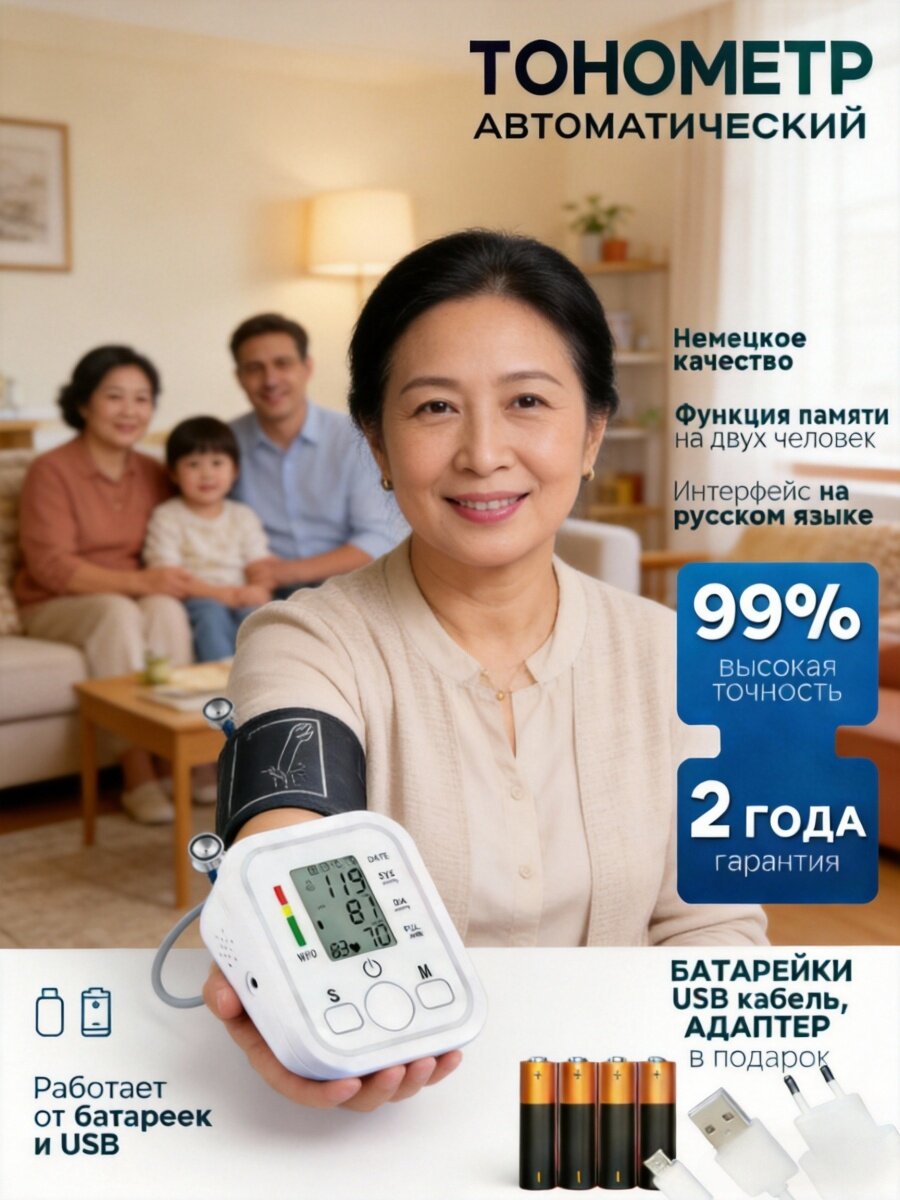Тонометр для давления автоматический с манжетой большой тонометр для давления автоматический