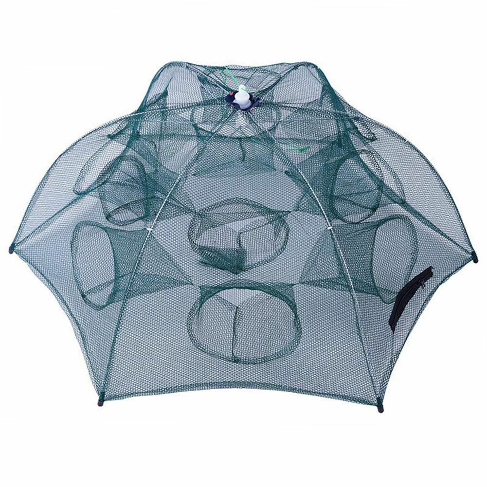 Ловушка для раков ловушки рыбы крабов синих складная рыболовная приманка литая сетка с нейлоновой веревкой