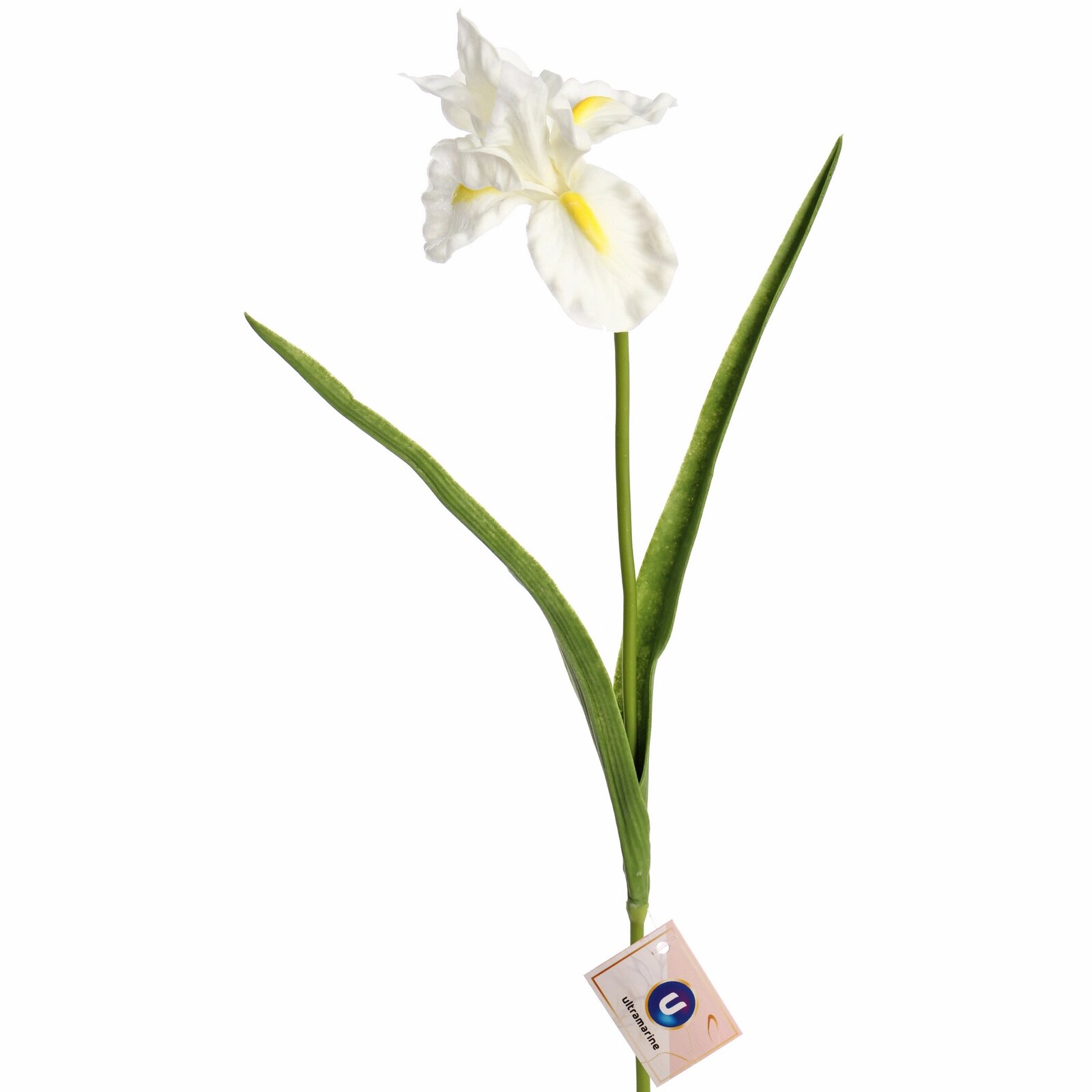 Искусственный цветок «Natur» ирис белый, 60 см, пластик и силикон, для интерьера и декора