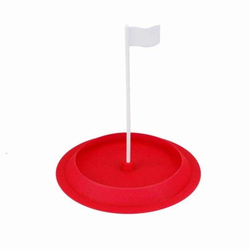 Мягкая тренировочная лунка для гольфа с флажком, красный