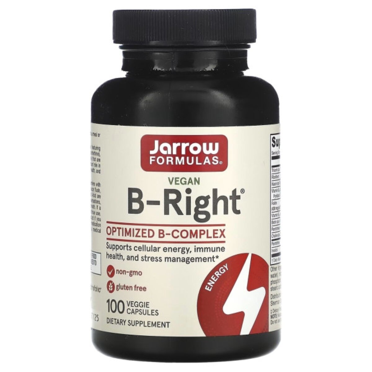 Jarrow Formulas B-Right, комплекс витаминов группы B, 100 капсул