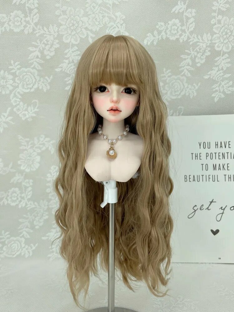 Кукольный парик, подходит для куклы BJD 1/6, размер головы 15.5-17.5 см, Светло - коричневый