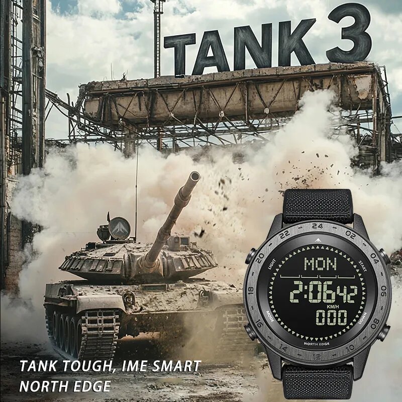NORTH EDGE Смарт-часы tank3, 44mm