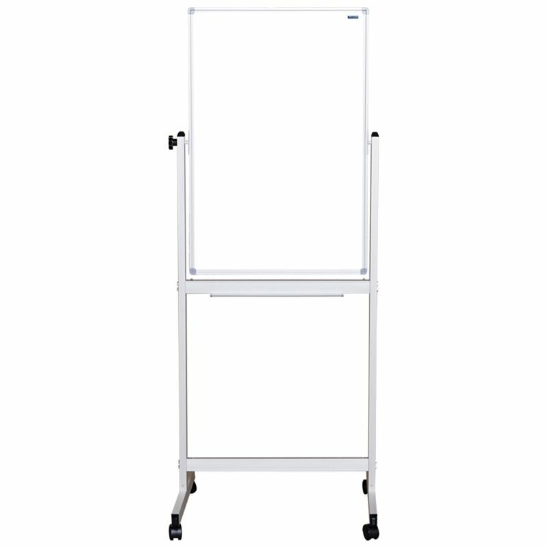 Доска магнитно-маркерная OfficeSpace, 90*60см, двустронняя, поворотная, мобильная, алюминиевый профиль