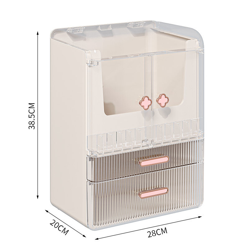 Новый косметический органайзер в скандинавском стиле класса люкс, пылезащитный, большой вместимости, для хранения помады и средств по уходу за кожей на туалетном столике.