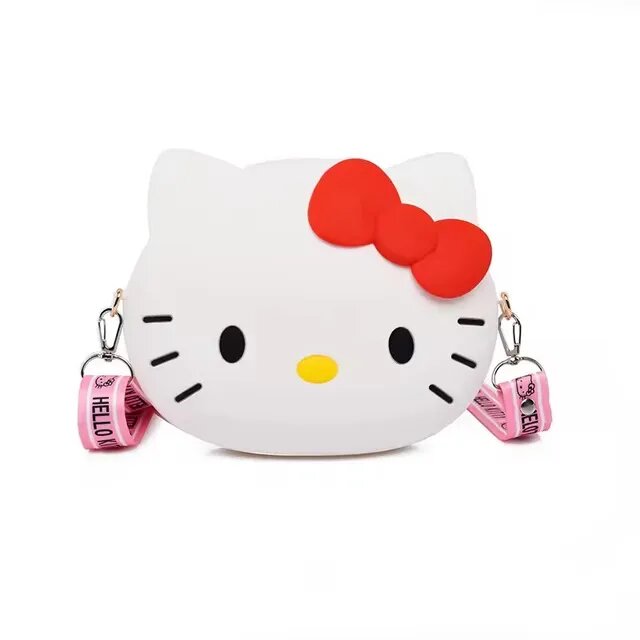 Женская сумка через плечо Hello Kitty 11 см/19 см, милая сумка-мессенджер, 3D дорожный кошелек на плечо, чехол для телефона, подарок для девушки
